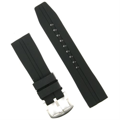 24mm Black Phantom Silicone Watch Band | B & R Bands 24mm Black Phantom Silicone Watch Band | B & R Bands